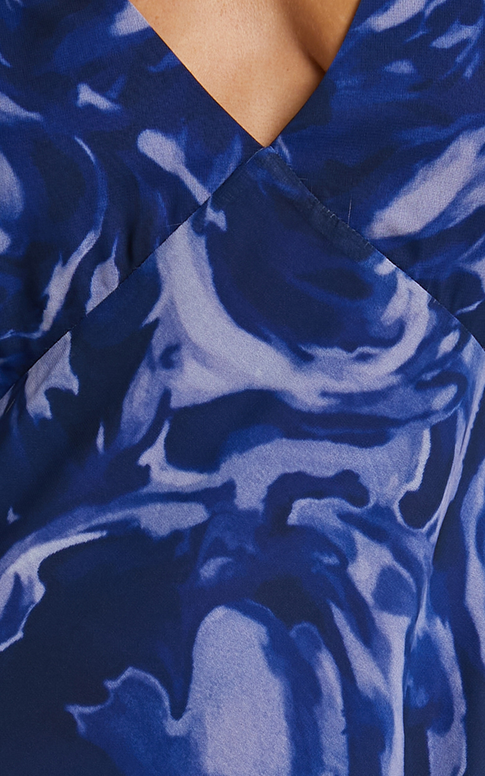 Dylana Midi Dress - V Neck Flutter Sleeve Dress in Navy Swirl | Showpo USA Dylana Midi Dress - V Neck Flutter Sleeve Dress in Navy Swirl | Showpo USA
