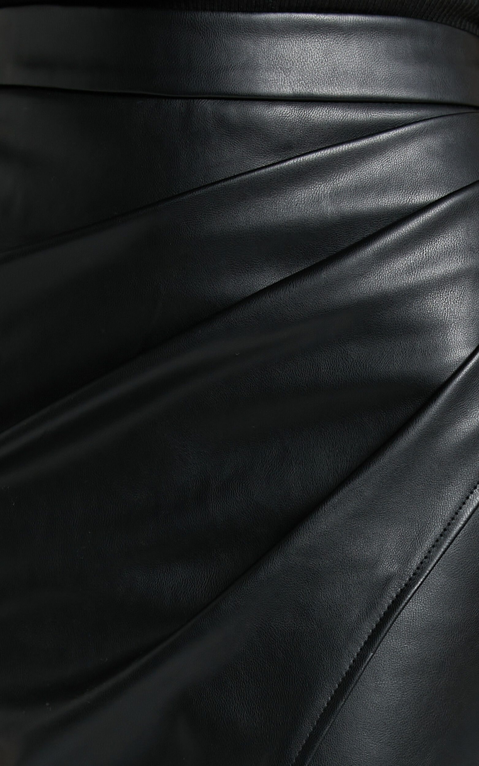 Gena Midi Skirt Split Faux Leather Skirt In Black Showpo Usa