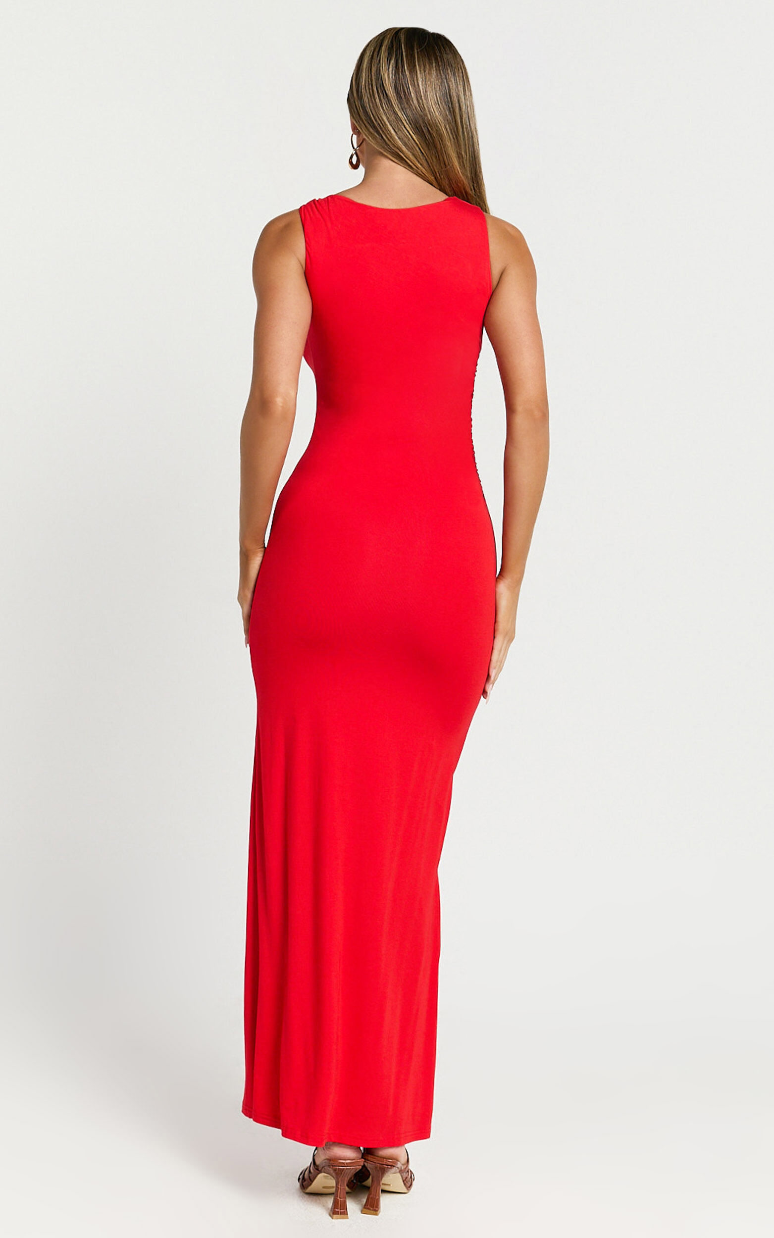 Aisha Maxi Dress - Sleeveless Twist Strap Bodycon Dress in Aisha Maxi Dress - Sleeveless Twist Strap Bodycon Dress in