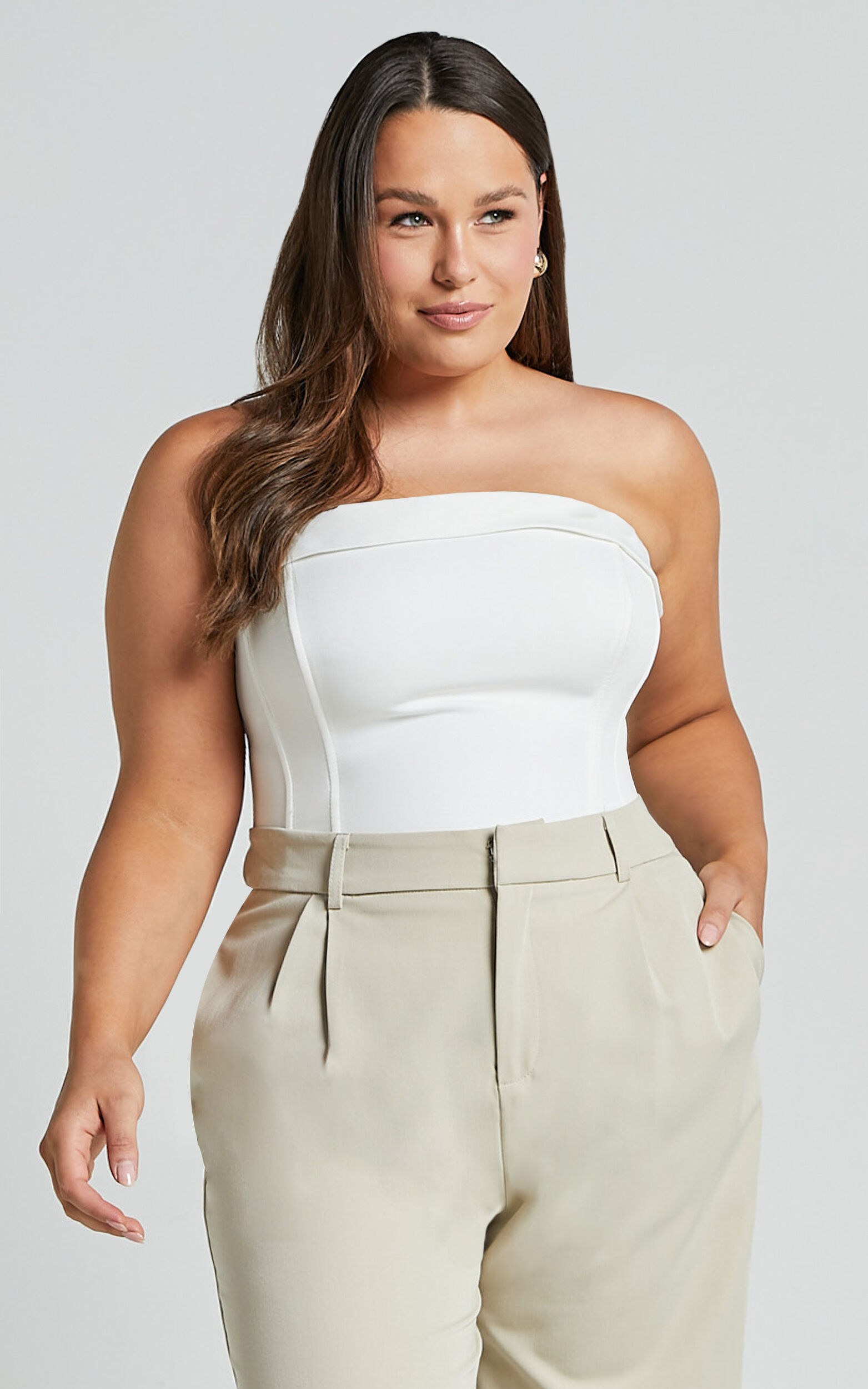 Vaira Top Strapless Corset Top In White Showpo Usa