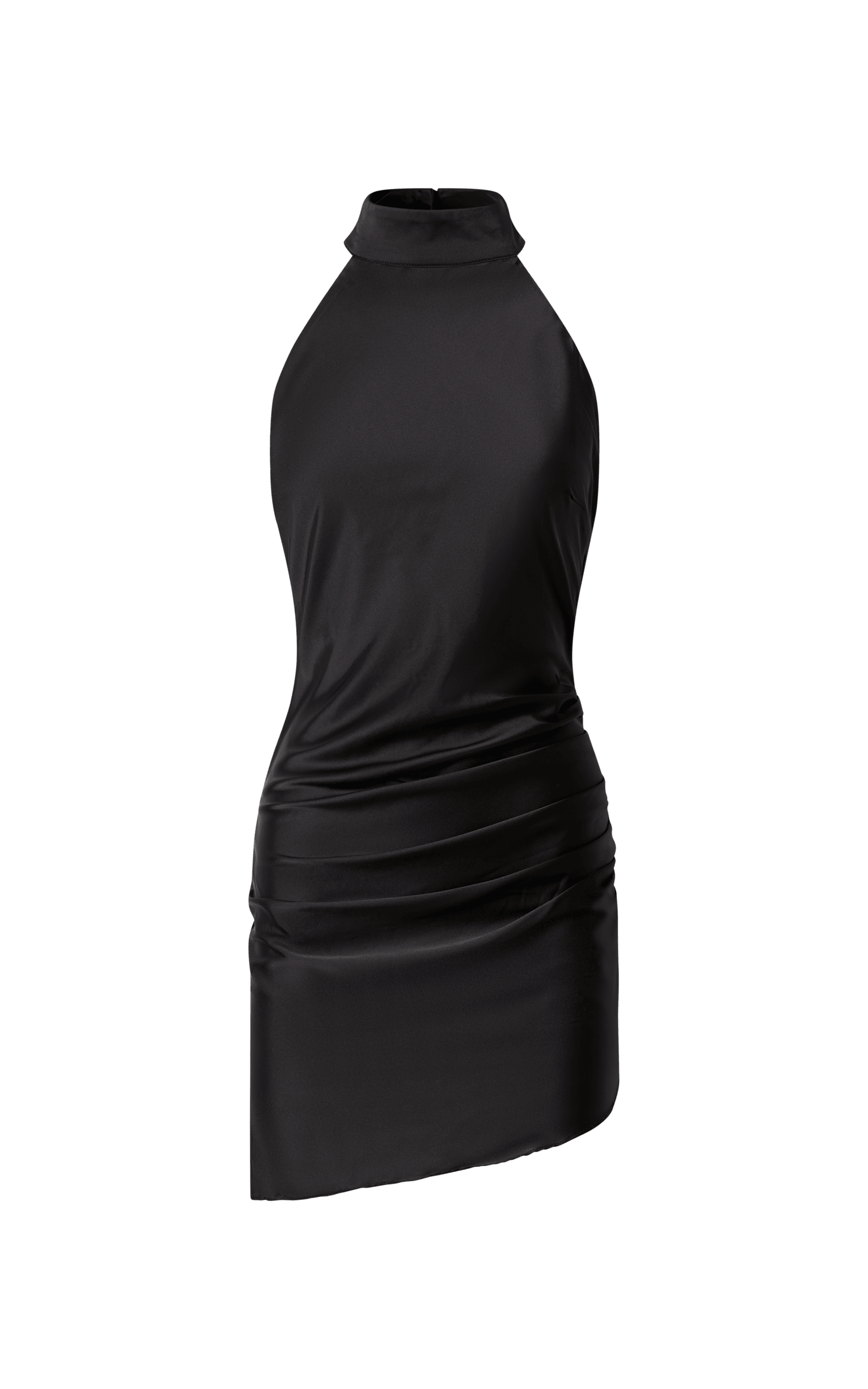 Kristelle Mini Dress Low Back Halter Dress In Black Showpo