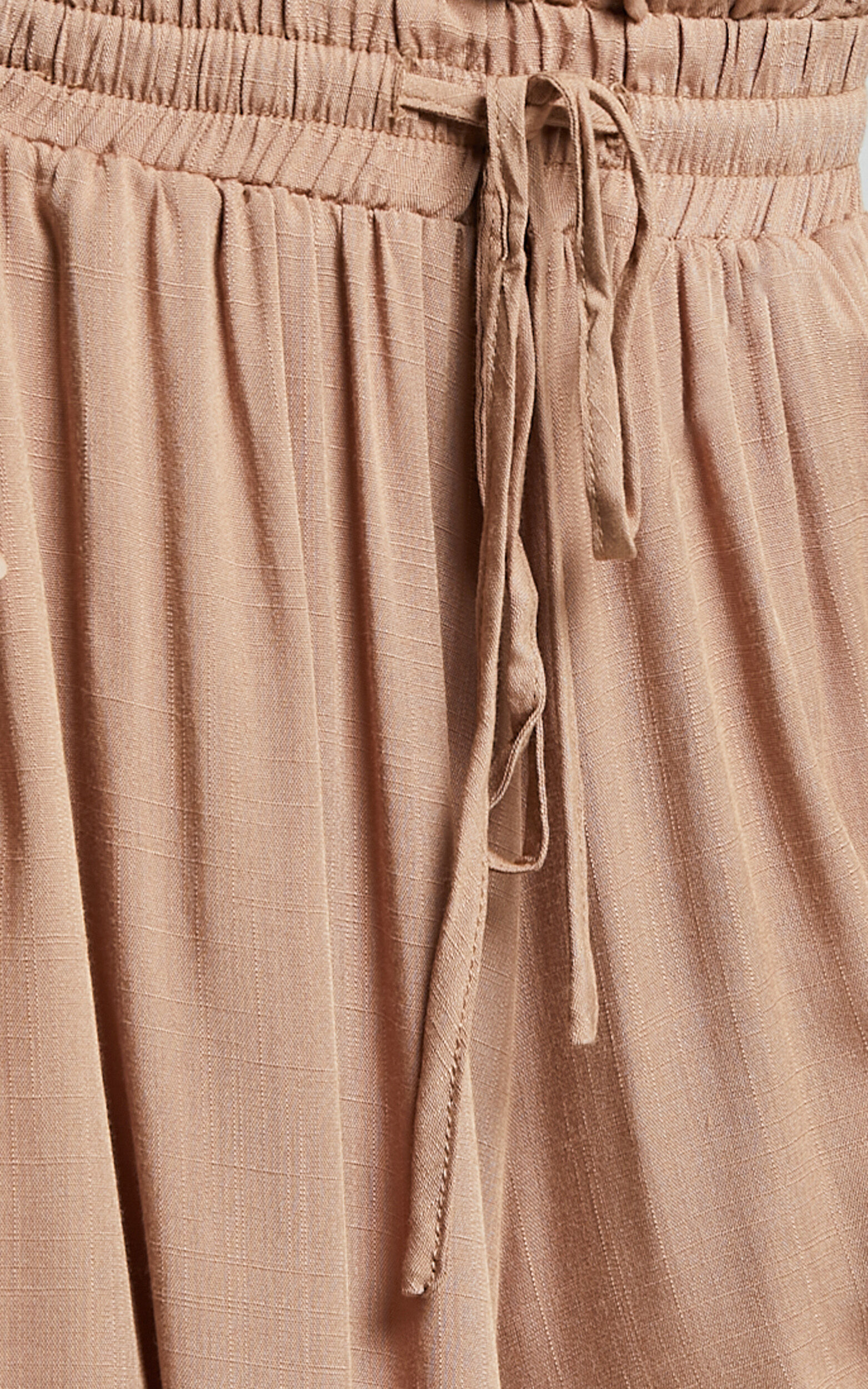 Hany Pants - High Waist Drawstring Wide Leg Pants in Latte Hany Pants - High Waist Drawstring Wide Leg Pants in Latte