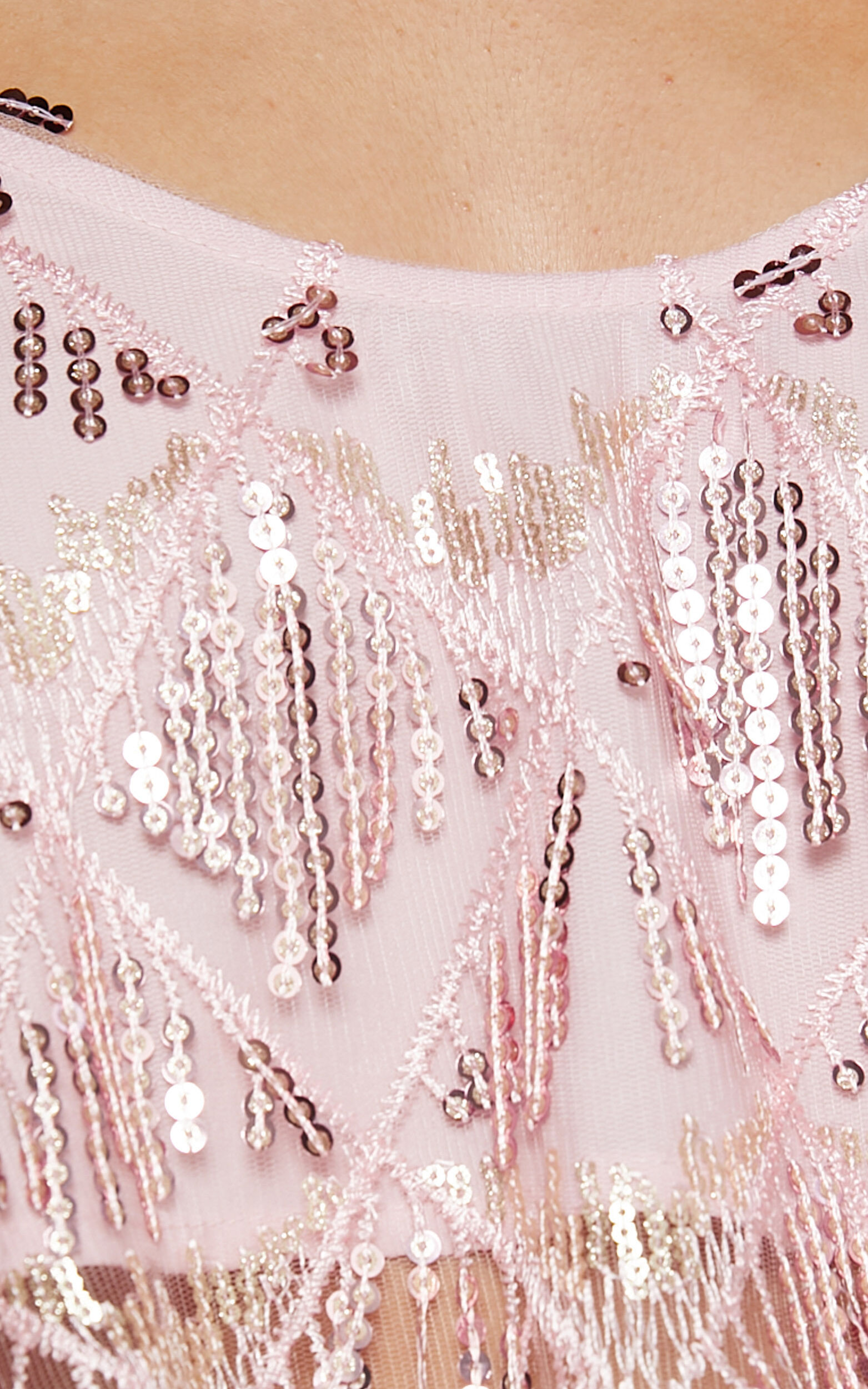 Khrizza Top Sequin Diamond Mesh Cropped Cami Top In Pink Showpo
